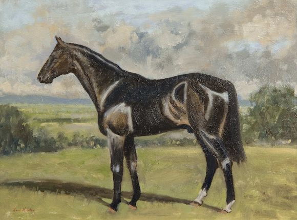 Bonhams : David Baxter (English, Contemporary) Study of a stallion in a ...