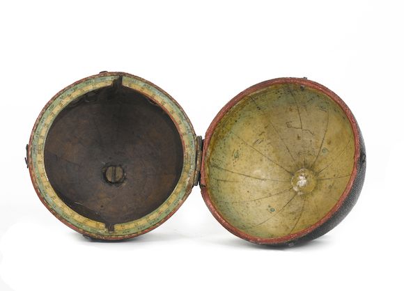 Bonhams : A 3-inch pocket globe case, English, early 19th century,
