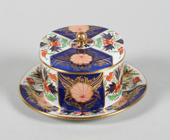 Bonhams A Wedgwood Pearlware Butter Tub And Cover