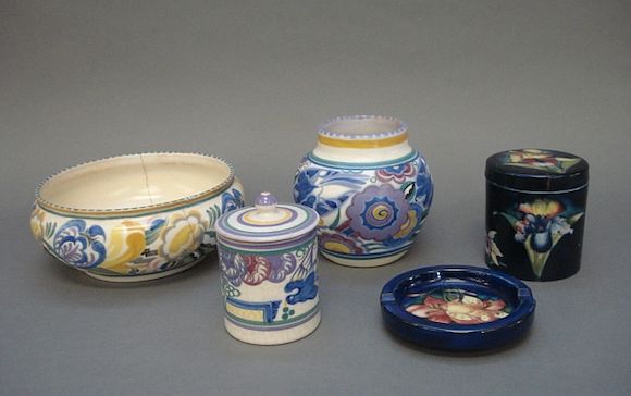 Bonhams : A group of Moorcroft and Poole pottery items