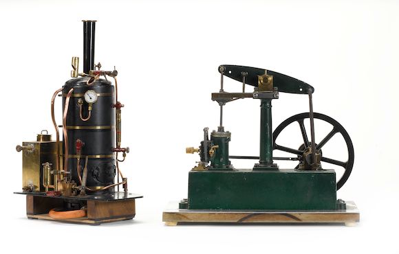 Bonhams : A model Stuart single cylinder rotative beam engine 2