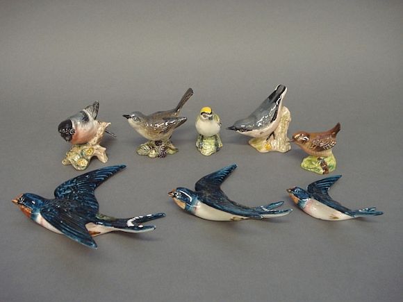 Bonhams : Five small Beswick bird figures