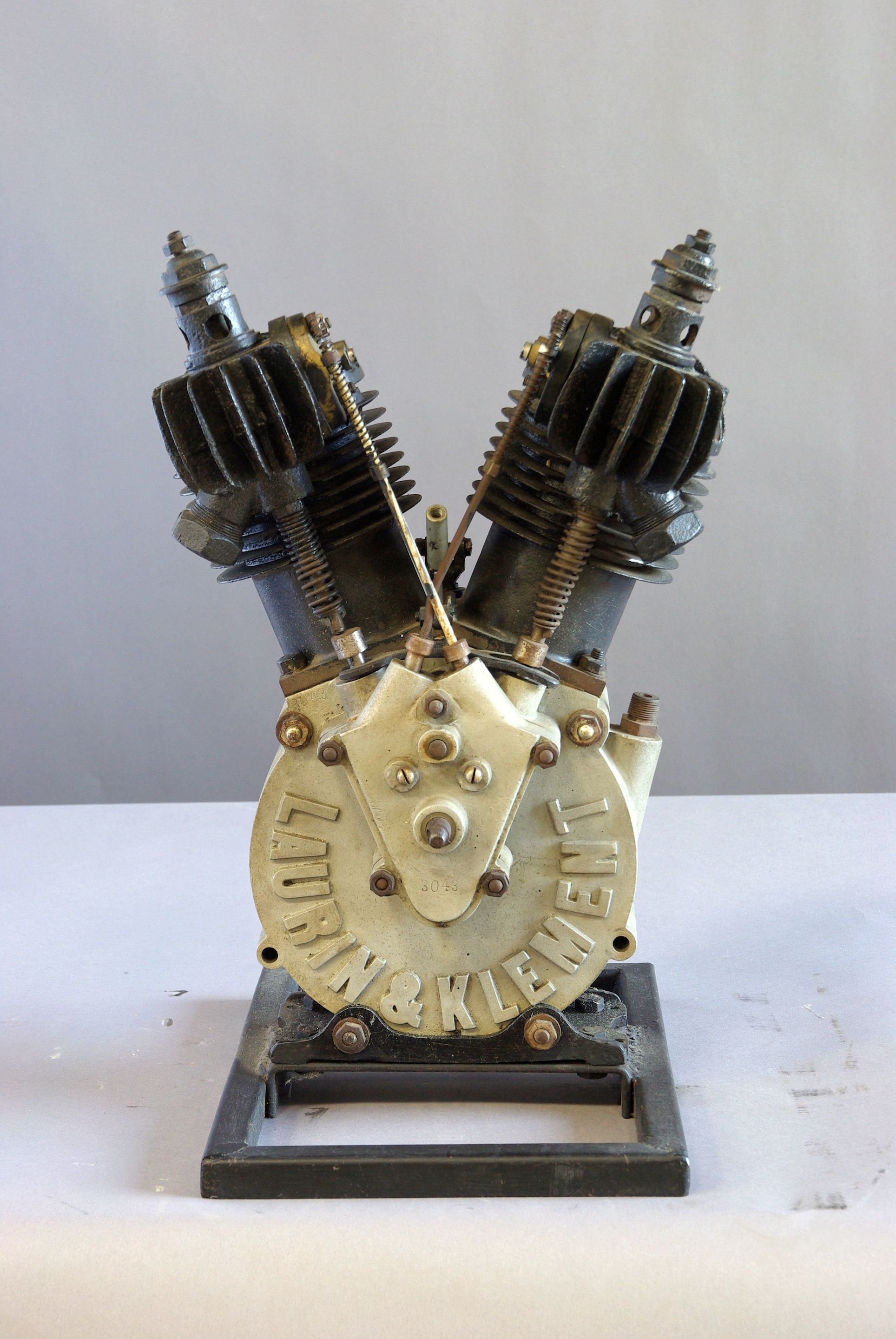 Bonhams Cars : A c.1904 Laurin & Klement 400cc V-Twin engine,