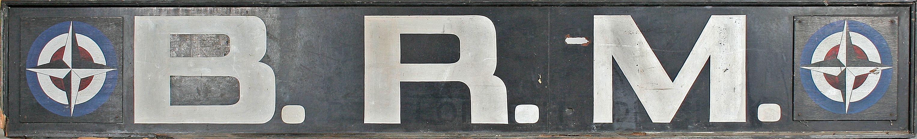 Bonhams Cars : A large BRM factory sign,
