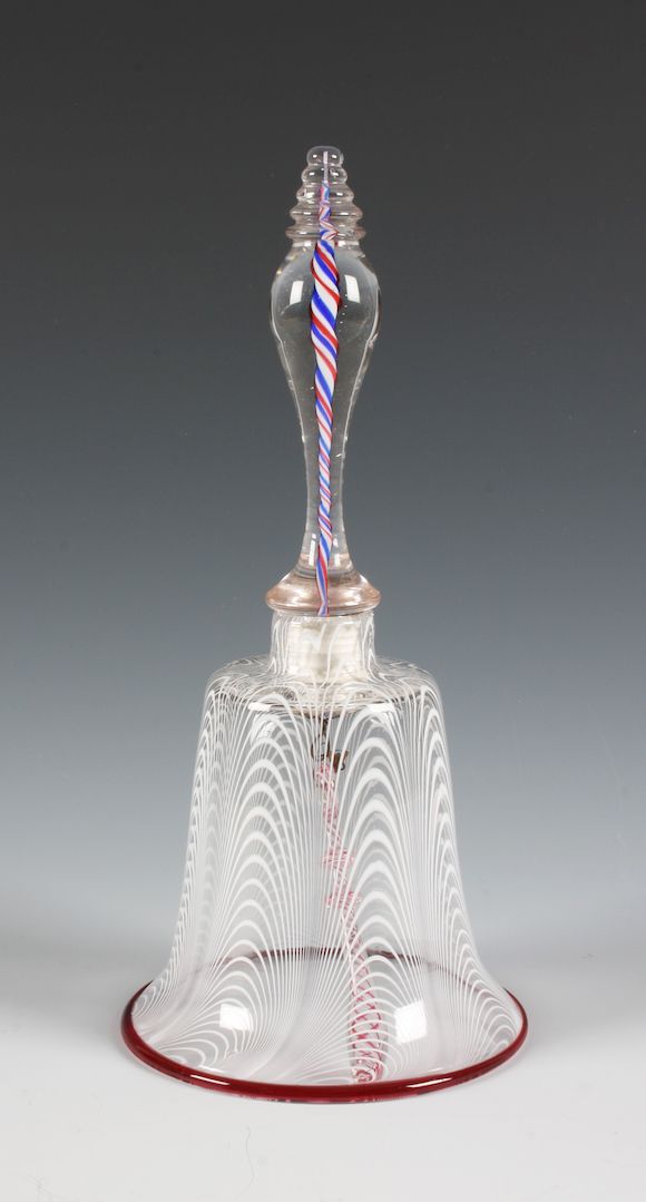 Bonhams : A good Nailsea type glass bell late 19th century