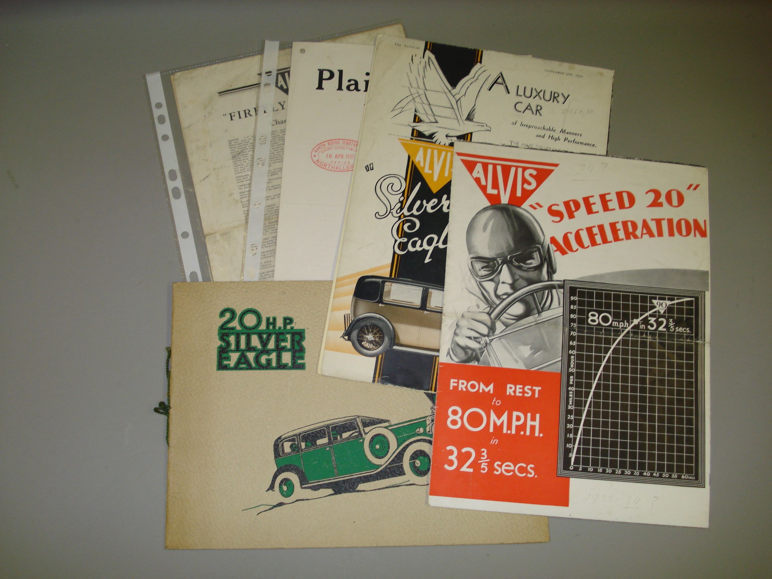 Bonhams Cars : A selection of Alvis sales literature, 1930s,