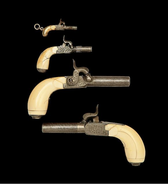 Bonhams : A Continental Working Miniature Percussion Box-Lock Pistol