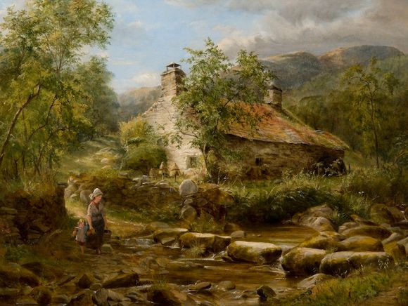 Bonhams : Nevil Oliver Lupton (British, born 1828) "A Welsh Mill Scene"