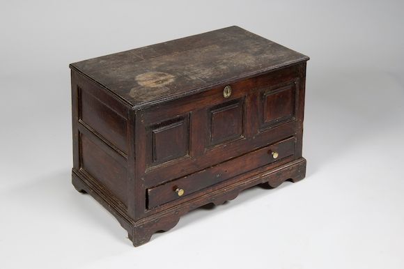 Bonhams : An 18th century Welsh oak coffor bach
