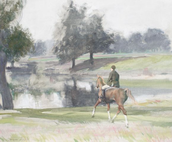 Bonhams : Robert Norman Hepple (1904-1994) Riding in Richmond Park