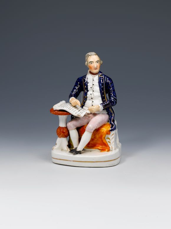 Bonhams : A rare Staffordshire figure of Captain James Cook Circa 1845.