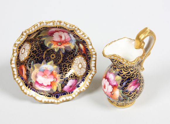 Bonhams : A Spode toy jug and bowl Circa 1830
