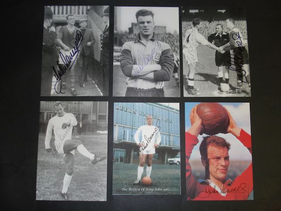 Bonhams : John Charles hand signed postcards