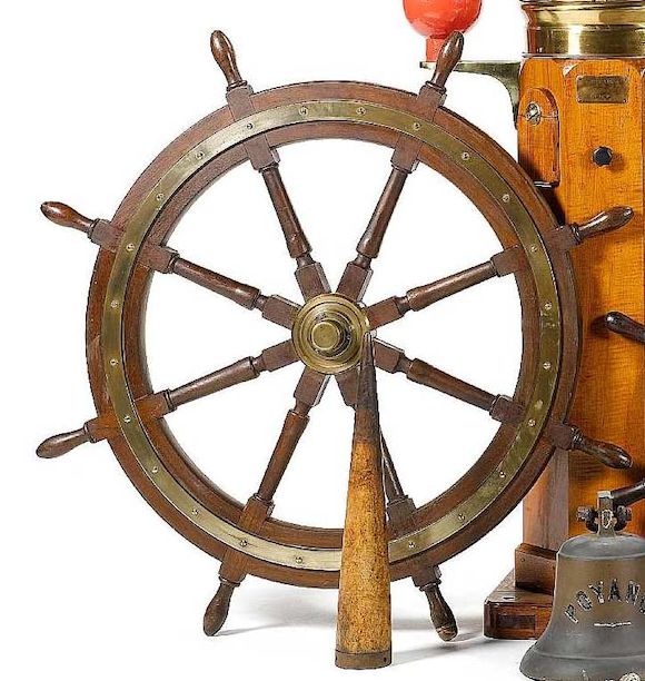 Bonhams : A Ships wheel by repute from the "J" Class Yacht "Astra ...