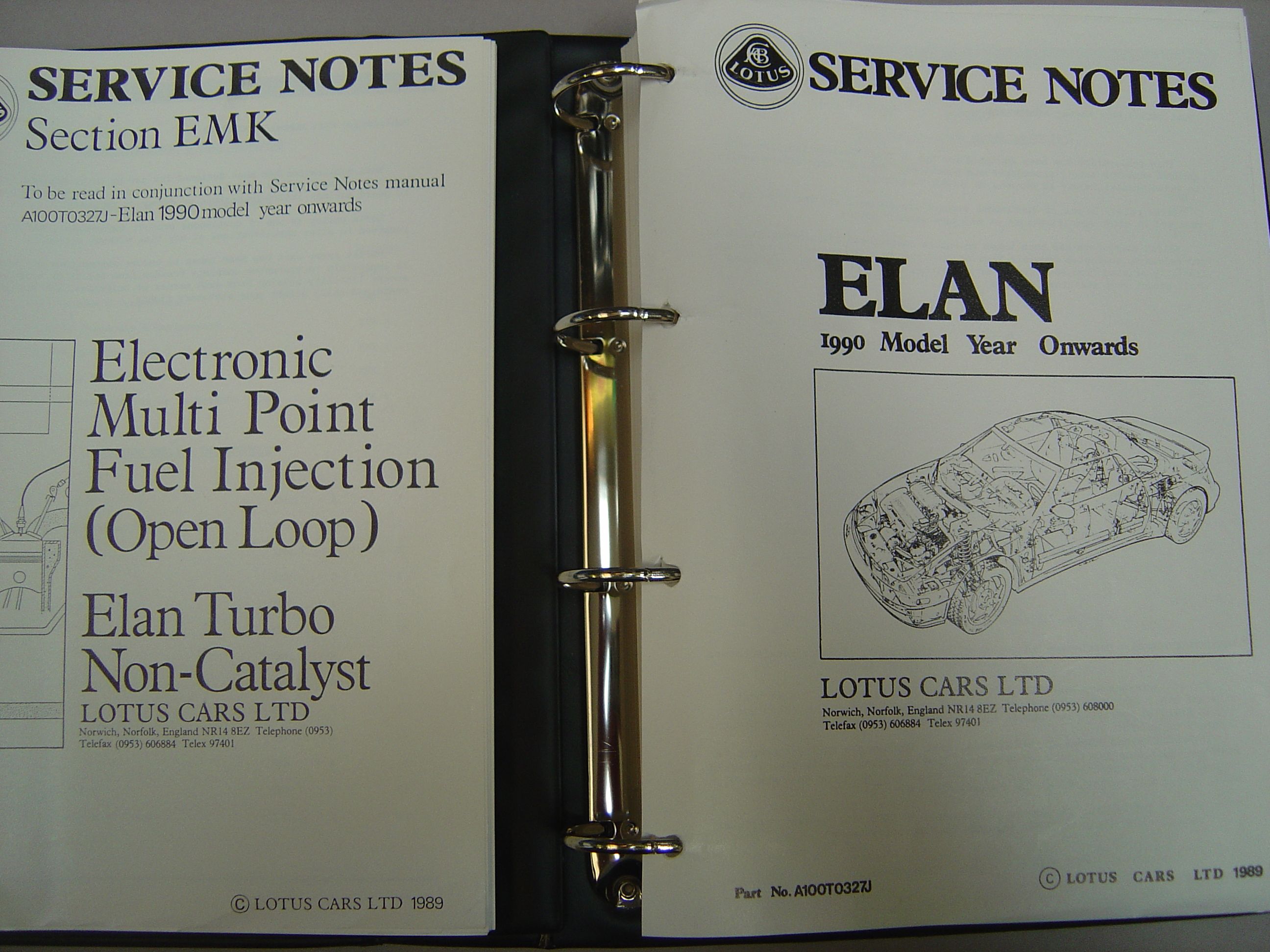 Bonhams Cars : Five Lotus Elan Service Note Manuals, circa 1990,