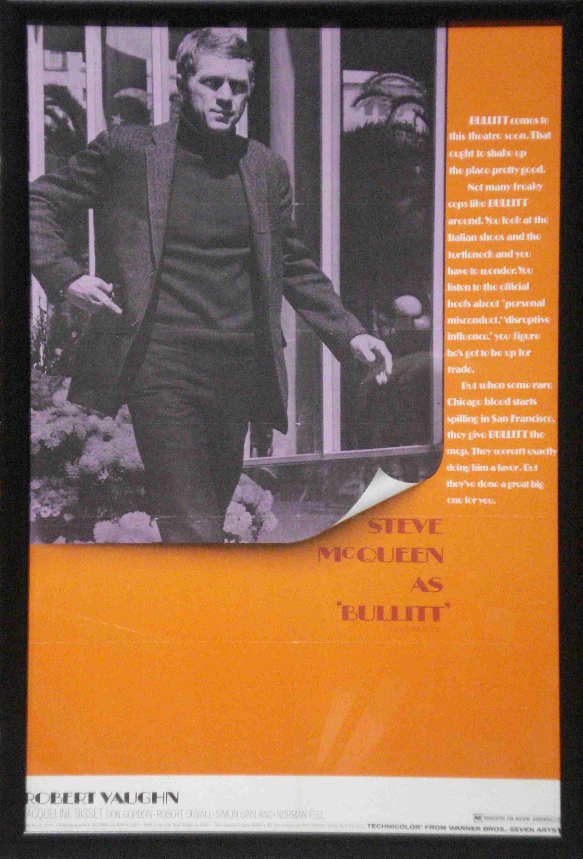 Bonhams Cars : An original US one sheet poster, 'Bullitt', American ...