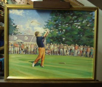 Bonhams : Paul S. Gribble: Ian Woosnam Oil on canvas, signed and dated ...