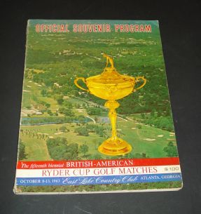 Bonhams : A 1963 Ryder Cup programme (East Lake C.C.)