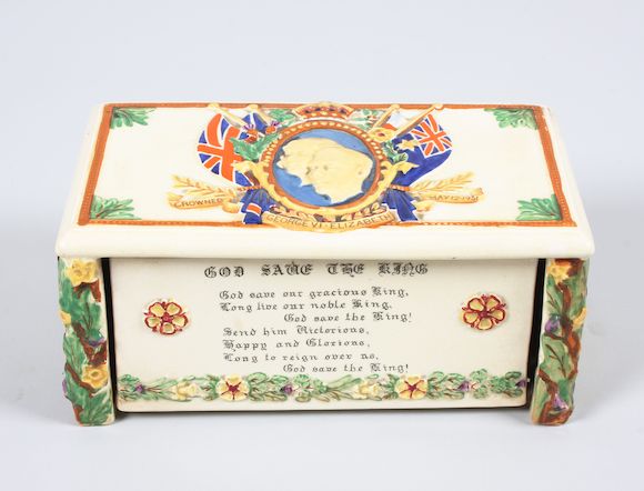 Bonhams : A Crown Devon musical cigarette dispenser