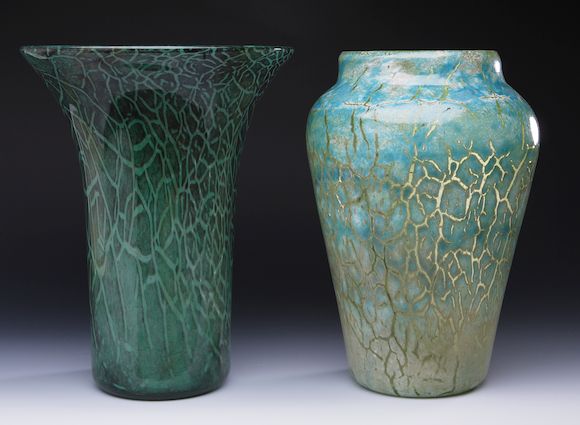 Bonhams : A Monart 'Cloisonne' vase Shape CC