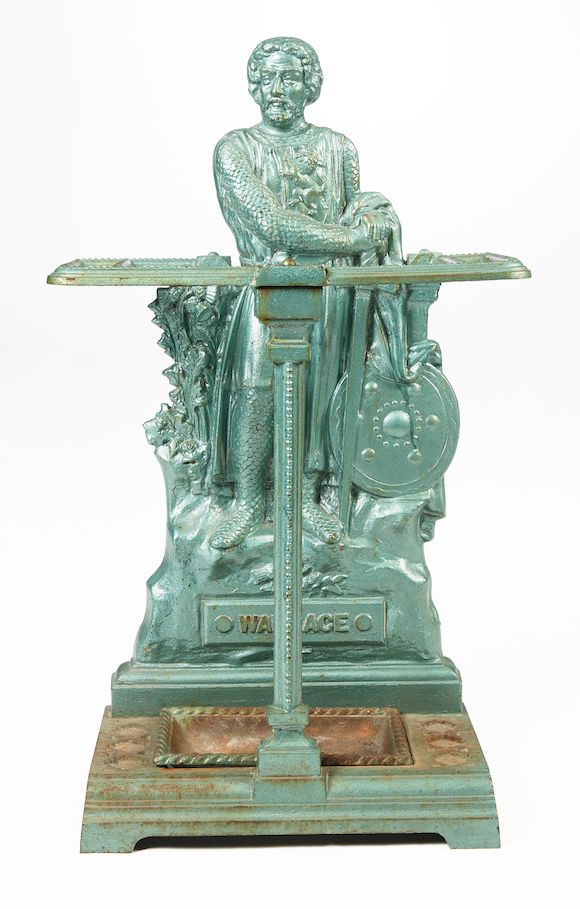 Bonhams : An early 20th century cast iron stick stand entitled 'Wallace ...