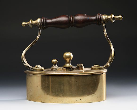 Bonhams : A Scottish 'blacksmith' made brass box ironfirst half 19th ...