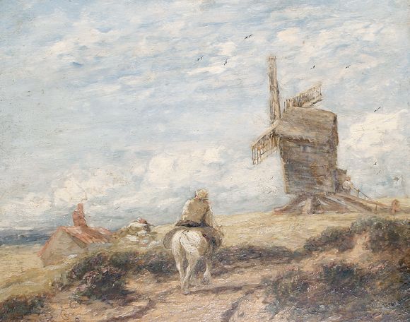 Bonhams : Attributed to David Cox (British, 19th century) A traveller ...