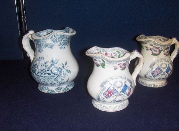 Bonhams : Three Llanelly jugs