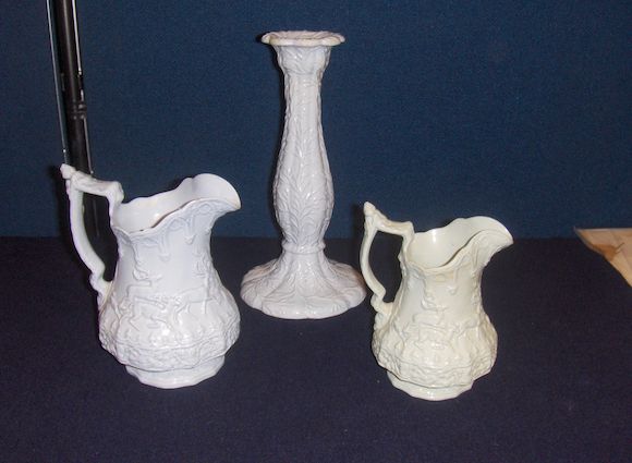 Bonhams : Three Llanelly relief moulded items