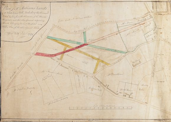 Bonhams : EDINBURGH, MANUSCRIPT PLAN "Plan of Mr. Morisons Lands at ...