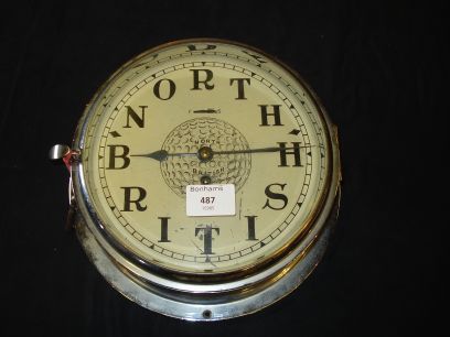 Bonhams : A large chrome plated North British clock circa 1930
