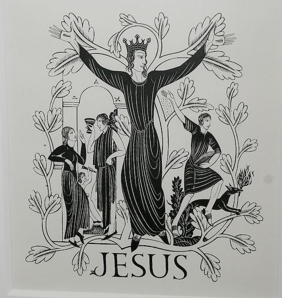 Bonhams : Eric Gill (British, 1882-1940) "Jesus: Christ Crowned"