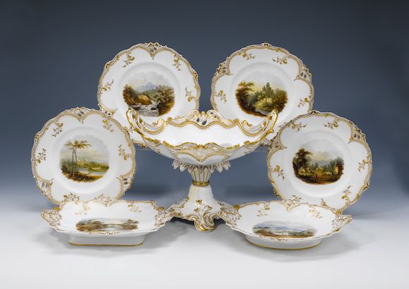 Bonhams : A H&R Daniel dessert service Circa 1840.