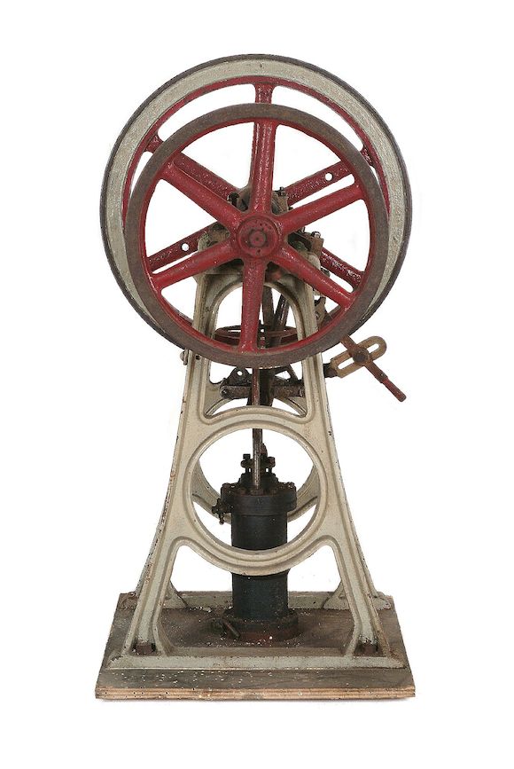 Bonhams : A mid 19th century model of a single cylinder vertical “A ...