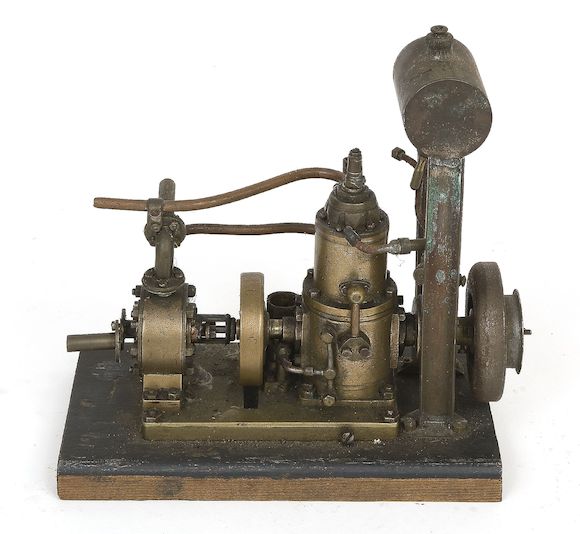 Bonhams : A model of a single cylinder Widdop-style vertical two ...