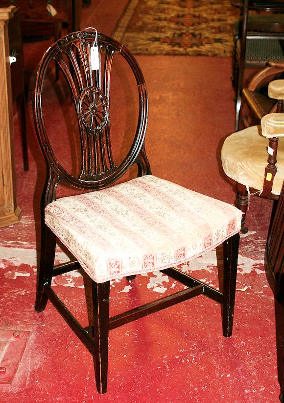 Bonhams : A single 18th century Hepplewhite pattern chair