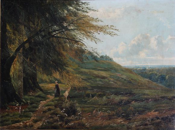 Bonhams : Theodore Hines (British, fl. 1876-1889) 'Near Holmwood ...