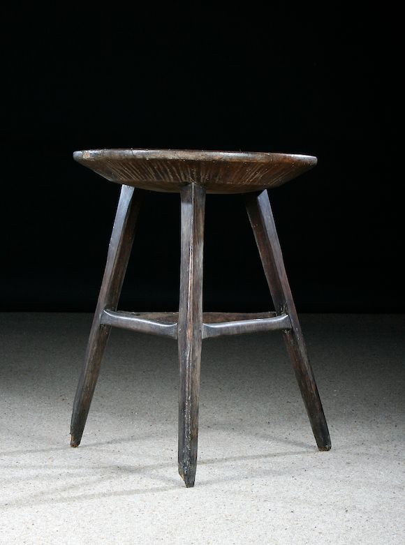 Bonhams : A 19th Century sycamore primitive cricket table