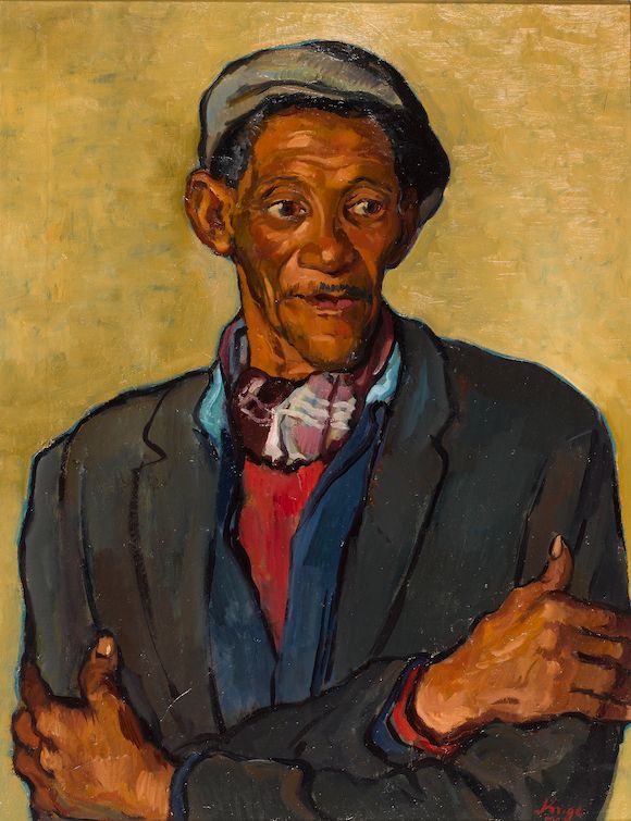 Bonhams : Francois Krige (South African, 1913-1994) Montagu burgher