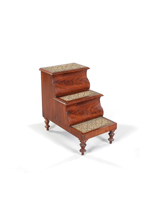 Bonhams : A Victorian mahogany step commode mid 19th century