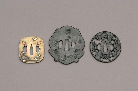 Bonhams : A Circular Iron Sukashi Tsuba