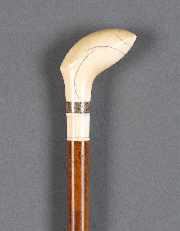 Bonhams : A late 19th century ivory mounted Sunday stick,