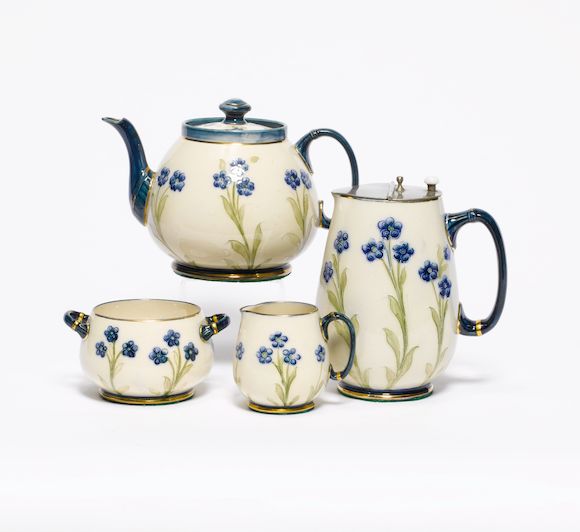 Bonhams : A William Moorcroft 'Blue Poppies' part tea set, attributed ...