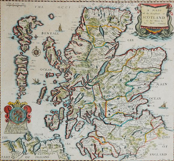 Bonhams : SCOTLAND - 3 maps (combined from lines 5 and 6) BLOME ...