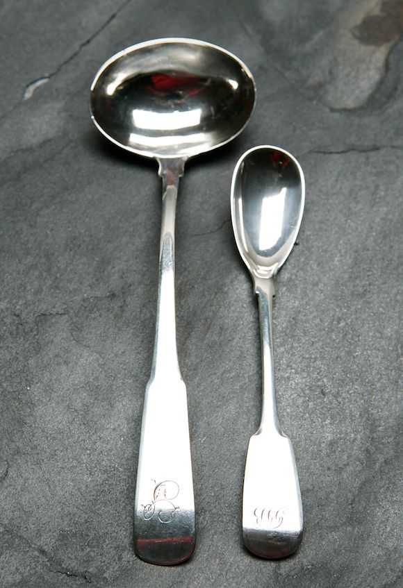 Bonhams : A fiddle pattern toddy ladle by James Berry or James Begg ...