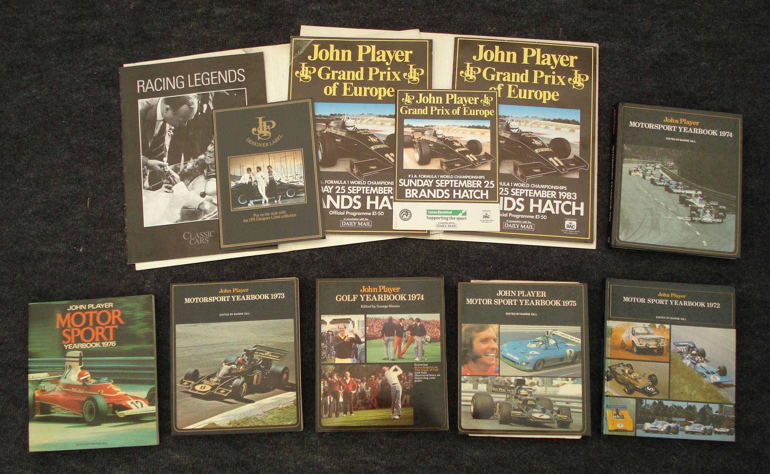 Bonhams Cars : A lot of John Player motor racing ephemera,
