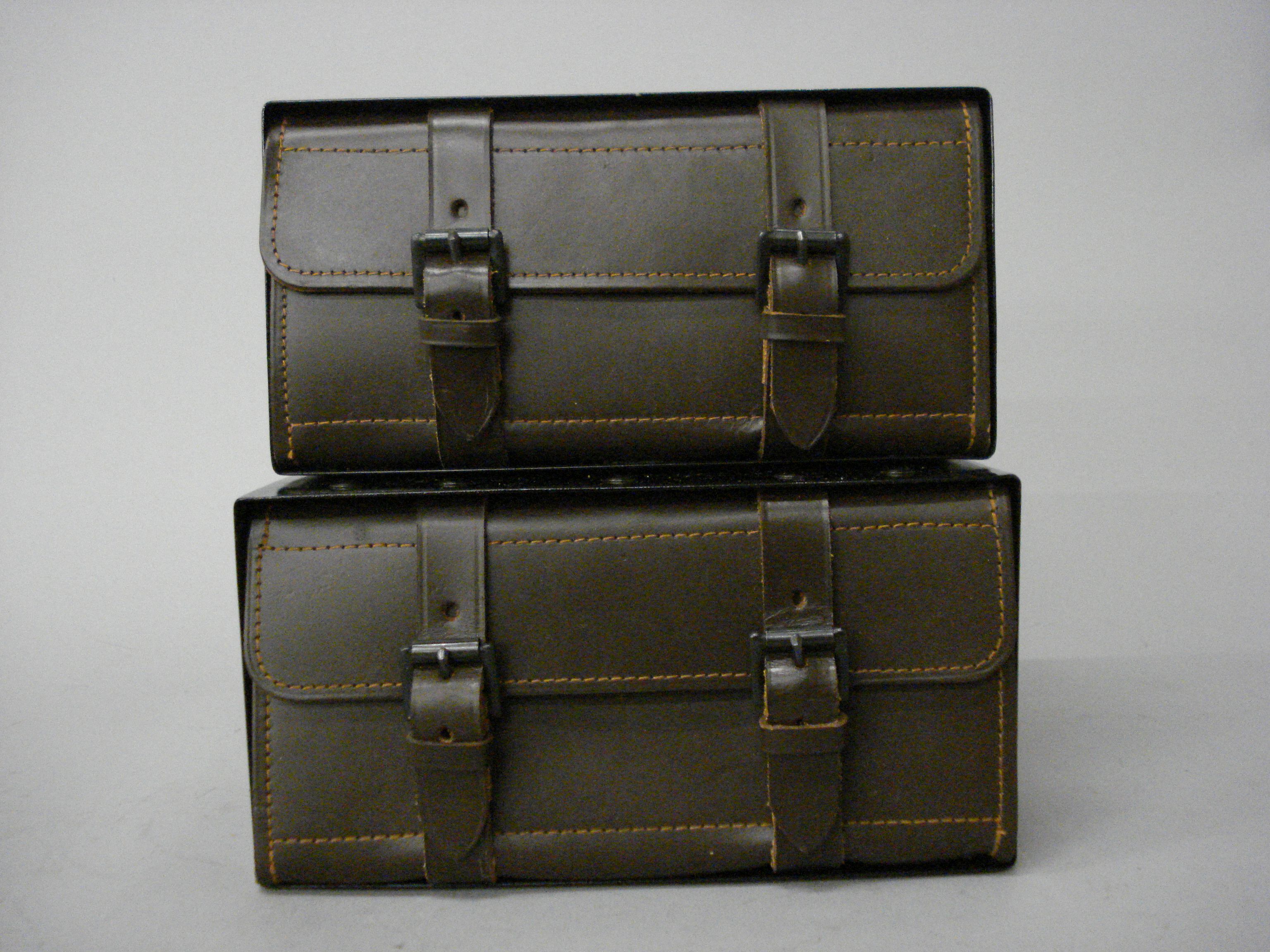 Bonhams Cars : A pair of Brooks motorcycle tool boxes,