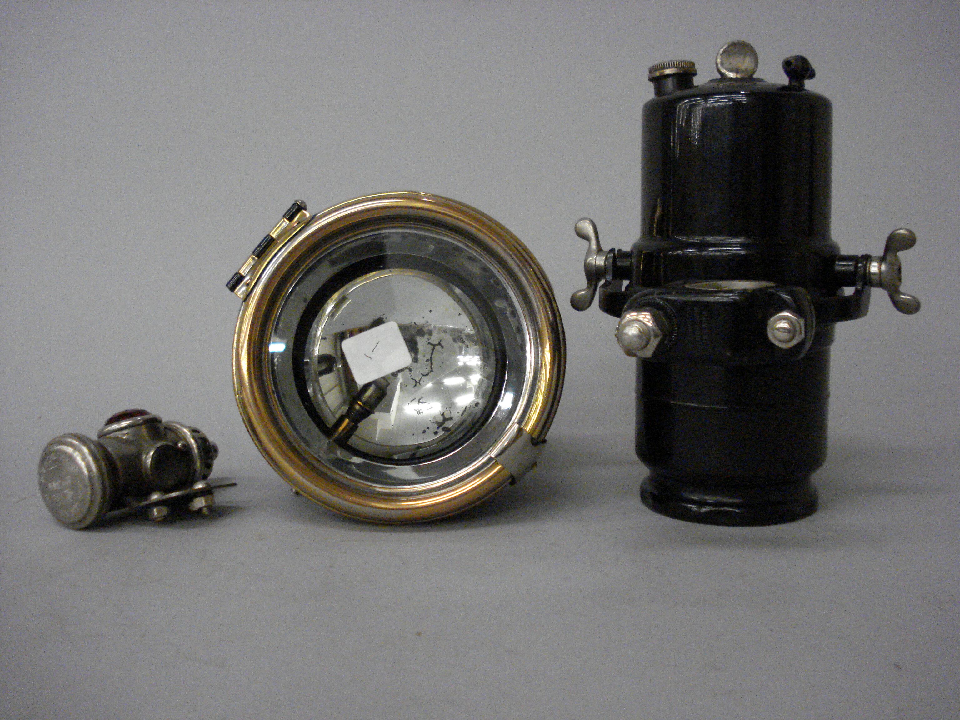 Bonhams Cars : A Lucas acetylene motorcycle lighting set,