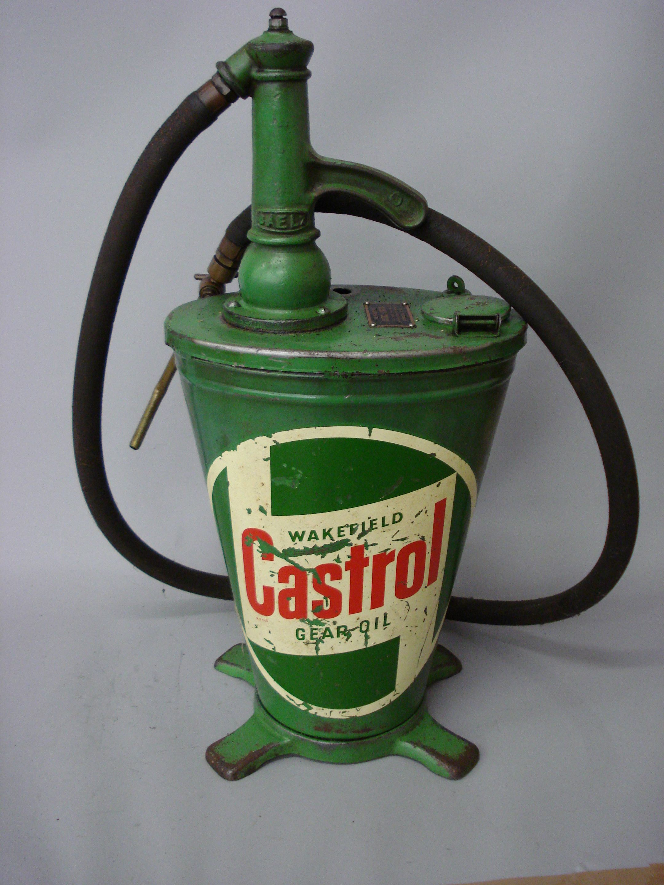 Bonhams Cars : A Castrol oil dispenser,