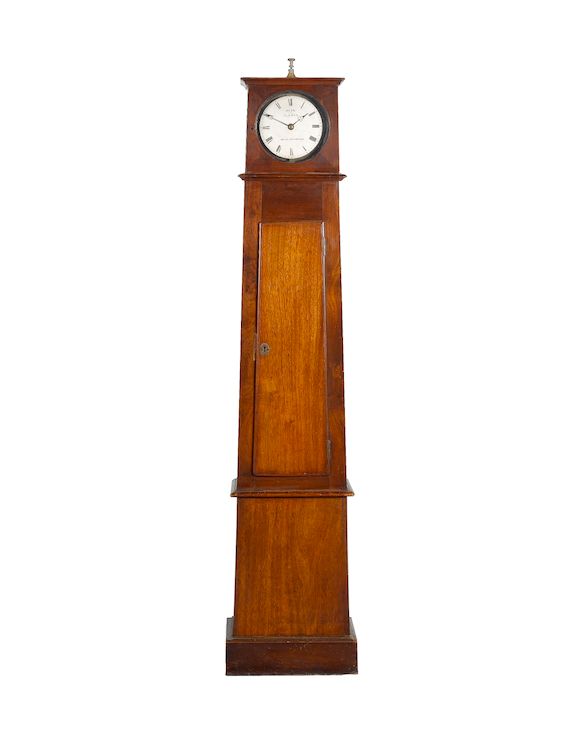 Bonhams : A mid to late 19th century mahogany night watchman's longcase ...